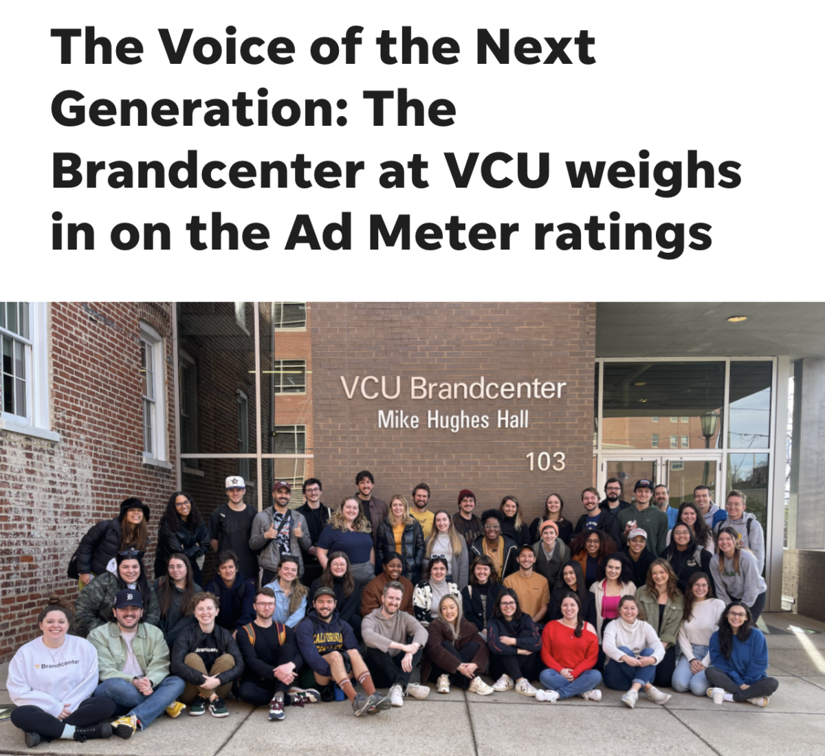 The Voice of the Next Generation: The Brandcenter at VCU weighs in on ...